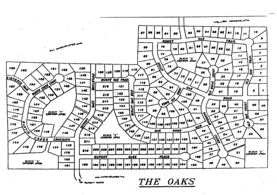 Lot Map – THE OAKS